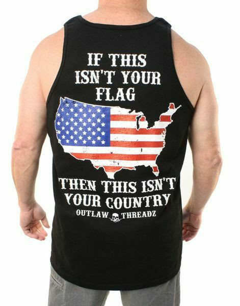 Outlaw Threadz American Honor Flag USA Patriotic Country Tank Top Shirt ...