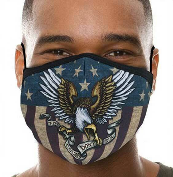 These Colors Dont Run Eagle American USA Flag Banner Reusable Face Mask ...