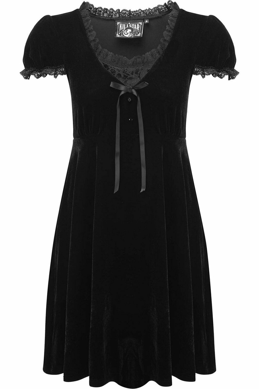 Killstar Heather Gothic Punk Witchy Alternative Velvet Babydoll Dress ...