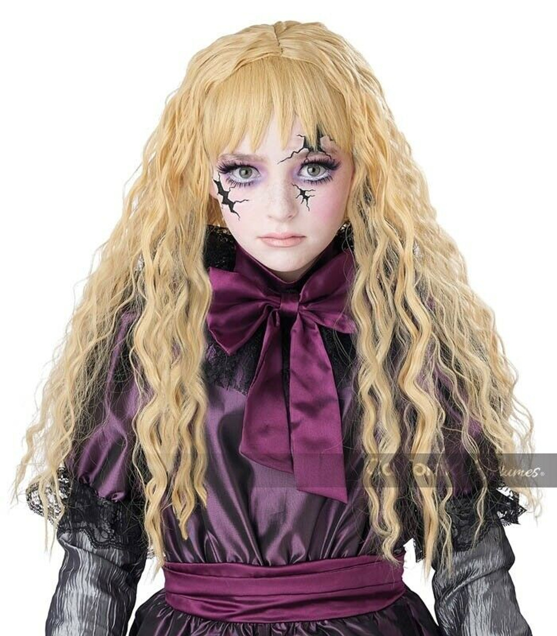 California Costumes Creepy Doll Blonde Wig Childs Halloween Costume 7020 109 Fearless Apparel