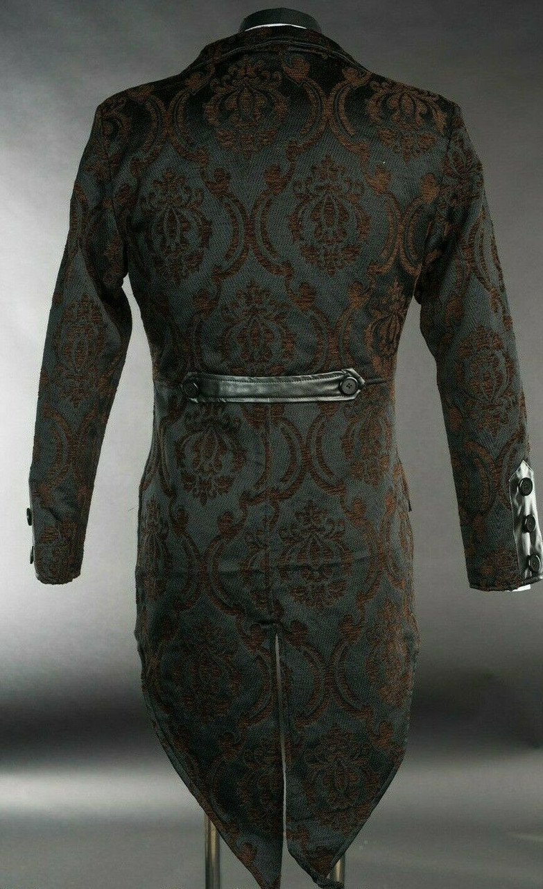 Dracula Clothing Steampunk Brocade Tailcoat Gothic Jacquard Jacket 14 ...