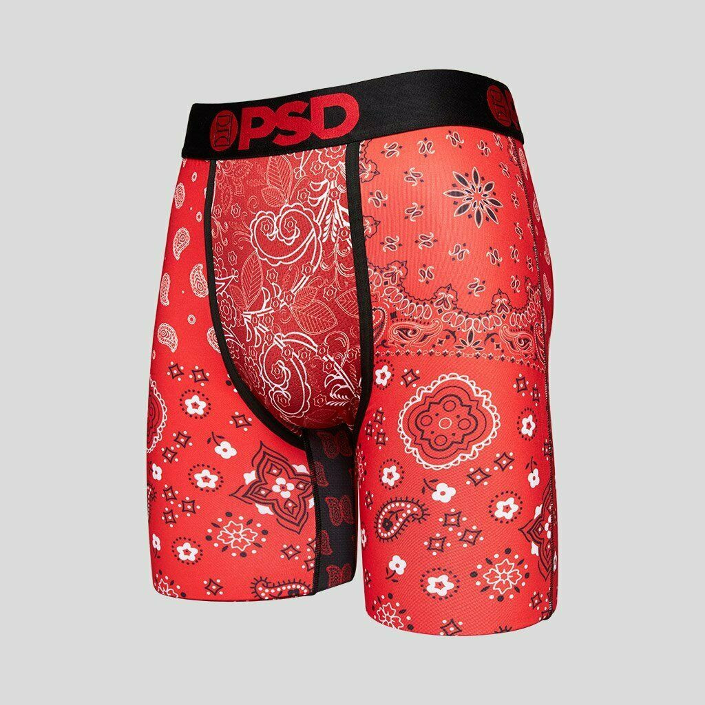PSD Hype Red Bandana Print Urban Athletic Boxers Briefs Underwear ...