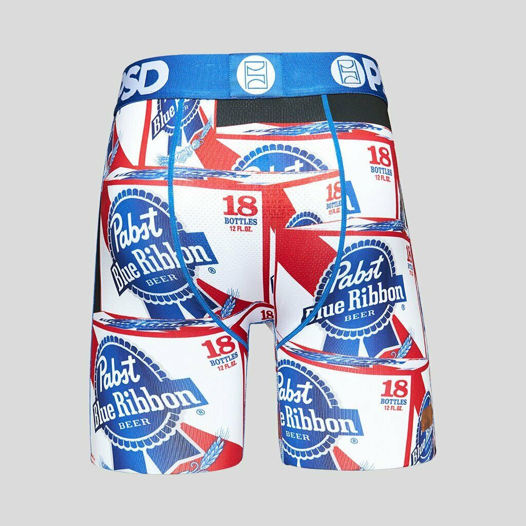 PSD PBR Pabst Blue Ribbon Bricks Beer Case Boxers Briefs Underwear ...