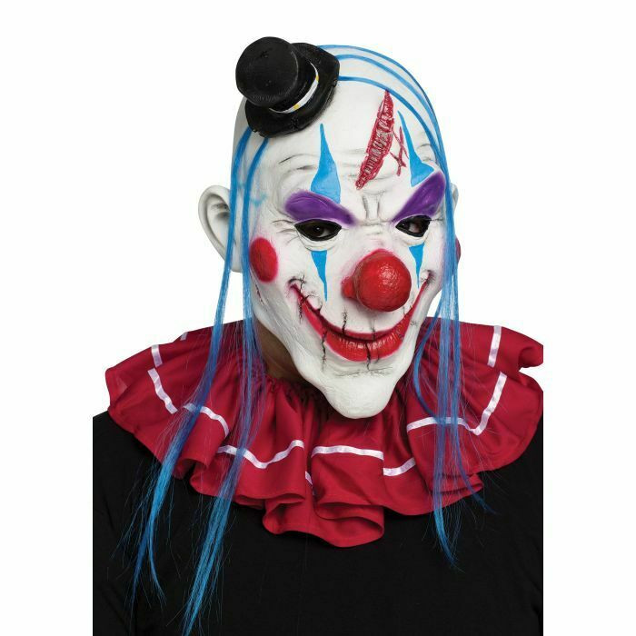 Fun World Horror Clown Creepy Circus Psycho Killer Mask Costume 93250C ...