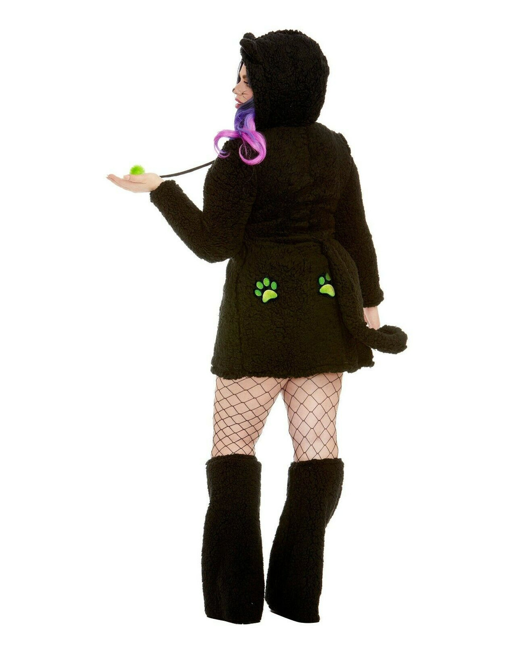 Dreamgirl Black Cat Sexy Meow Feline Claws Furry Cosplay Plus Costume ...
