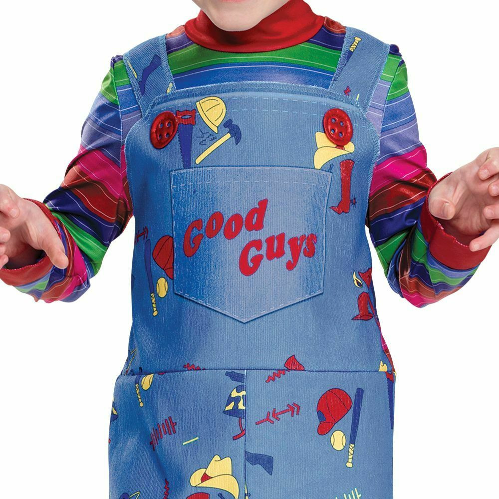 Disguise Chucky Overalls Killer Doll Scary Childrens Halloween Costume ...