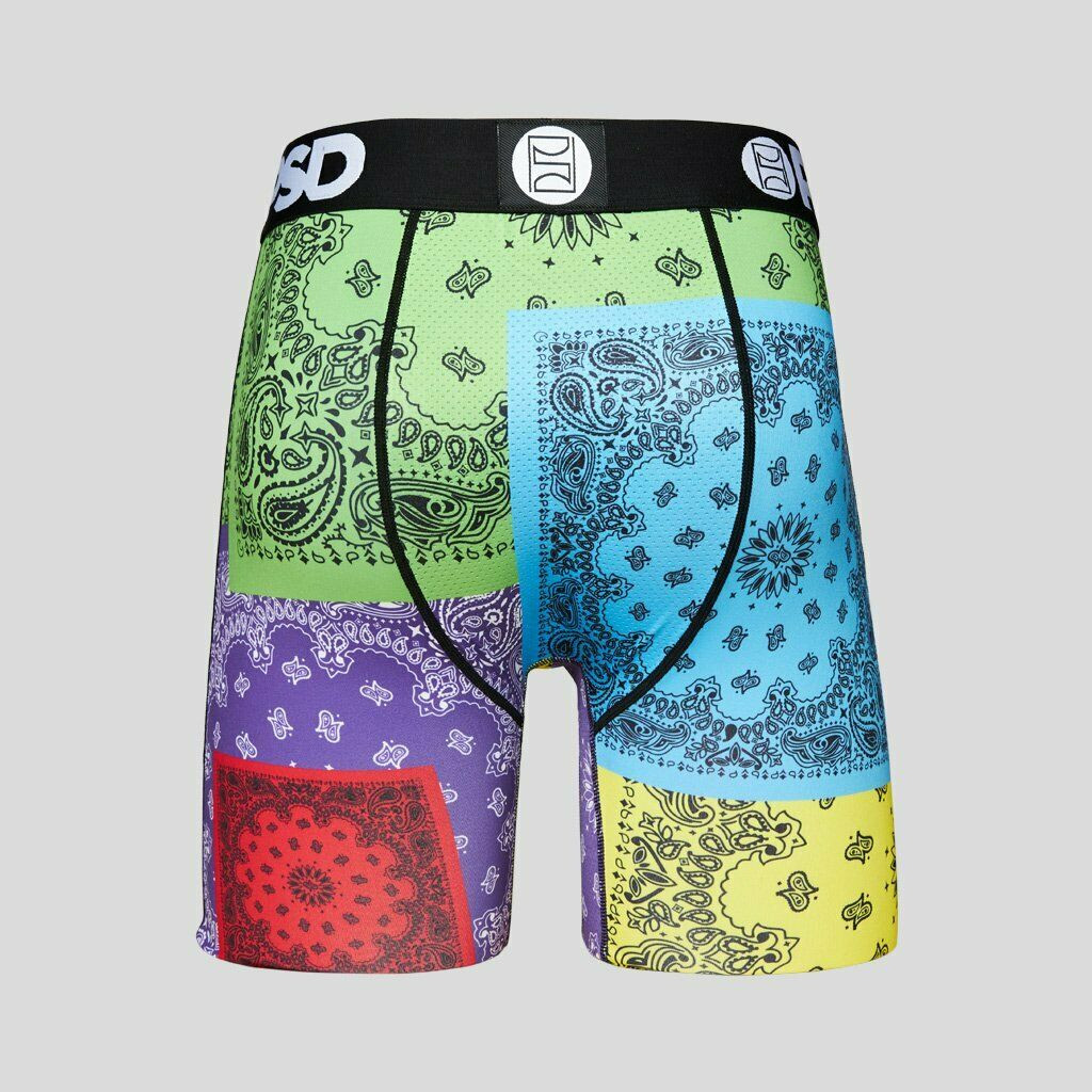 PSD Neon Patchwork Bandana Multicolored Boxers Briefs Mens Underwear ...