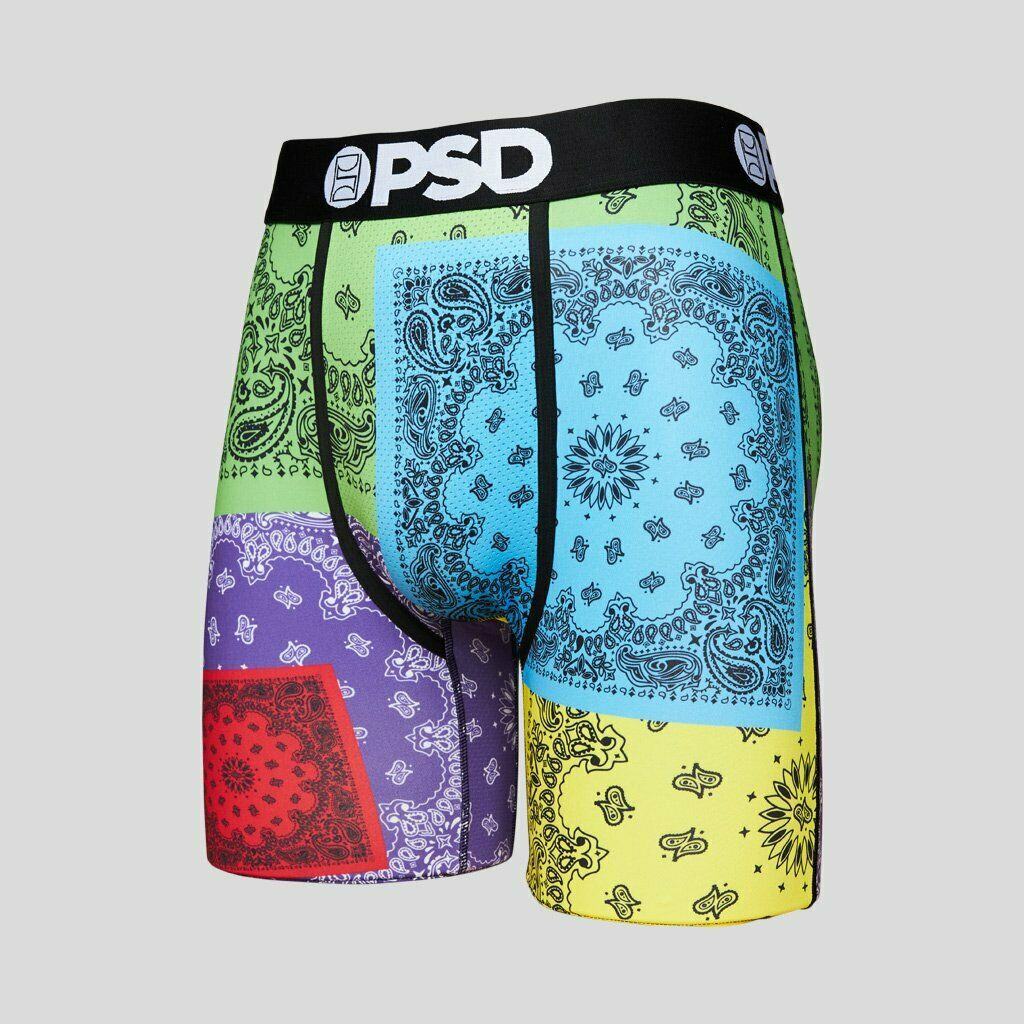 PSD Neon Patchwork Bandana Multicolored Boxers Briefs Mens Underwear ...