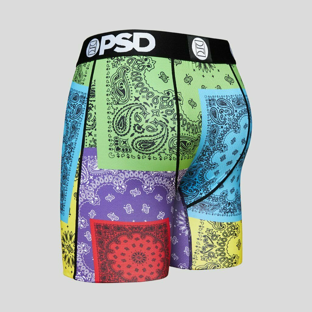 PSD Neon Patchwork Bandana Multicolored Boxers Briefs Mens Underwear ...