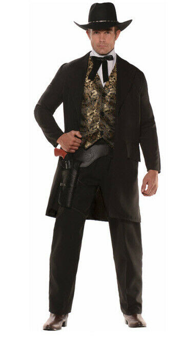 Underwraps Gambler Western Gunman Bandit Sheriff Outlaw Cowboy Costume ...