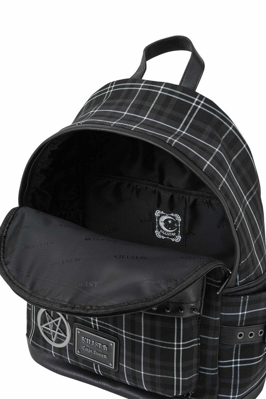 Killstar Speak of the Devil School College Tartan Goth Punk Backpack ...