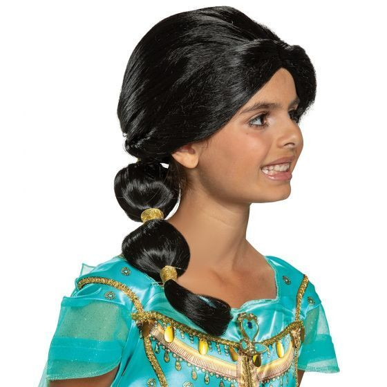 Disguise Disney Aladdin Jasmine Braided Princess Childrens Costume Wig ...