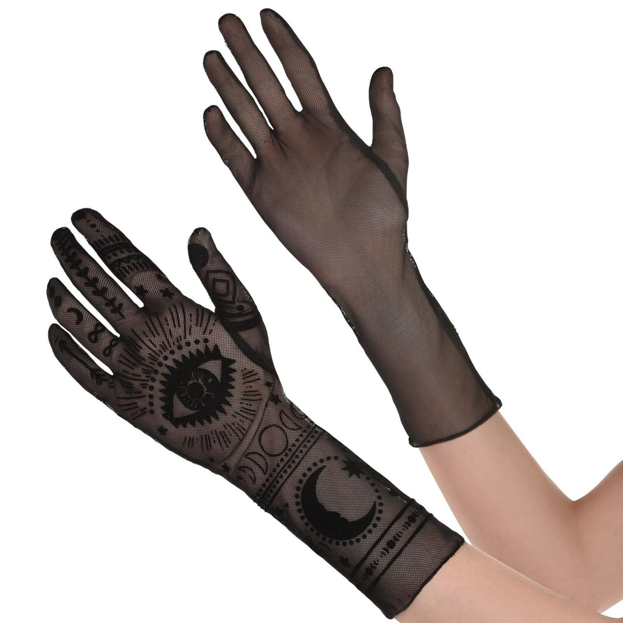 Amscan Celestial Witch Sheer Gloves All Seeing Eye Fortune Teller ...