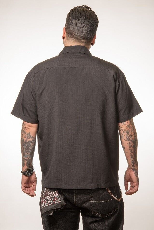 Steady Clothing The Shake Down in Black/Mint Retro 50s Mens Bowling ...
