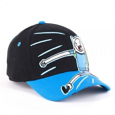 AUTHENTIC ADVENTURE TIME FINN BOYS BLACK ADJUSTABLE HAT - Fearless Apparel