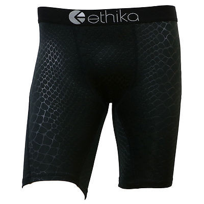 ETHIKA STAPLE FIT PYTHON BLACK SNAKE MENS UNDERWEAR NO RISE BOXER ...