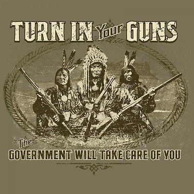Buck Wear Turn In Your Guns Military Usa Flag American T Tee Shirt M ...