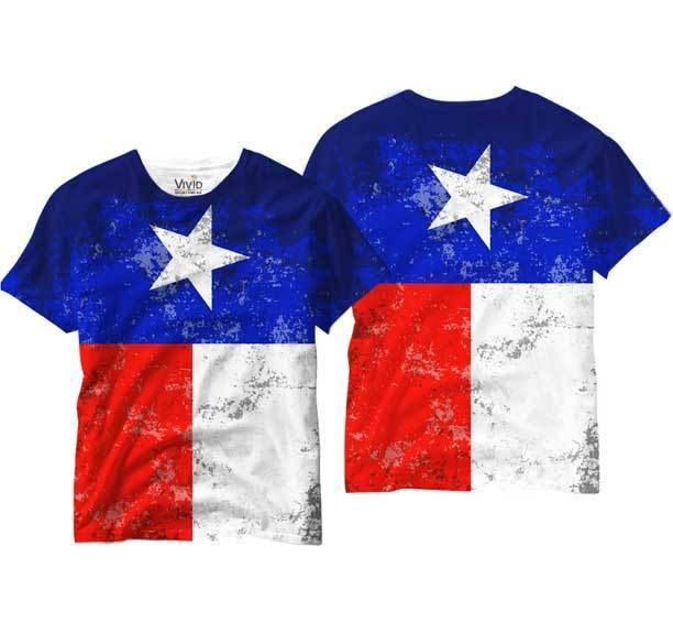 Texas State Flag America Pride USA Star Military Mens Sublimation Shirt ...