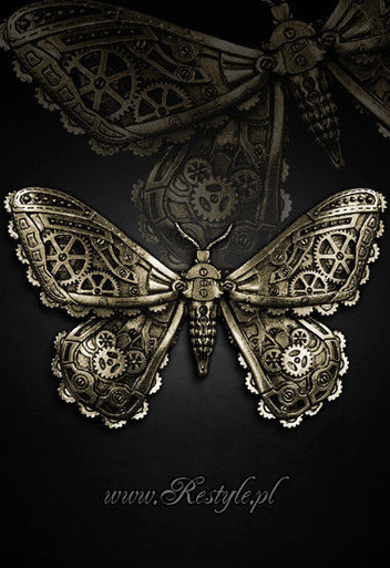 Restyle Mechanical Moth Brass Steampunk Gothic Hairclip Hair Accessory ...