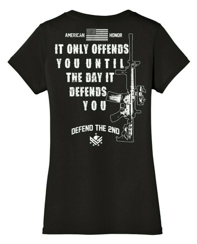 Outlaw Threadz American Honor Defend 2nd Amendment Patriotic V Neck T ...