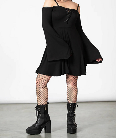 Killstar 4th Dimension Dress Black Off Shoulder Gothic Alternative ...
