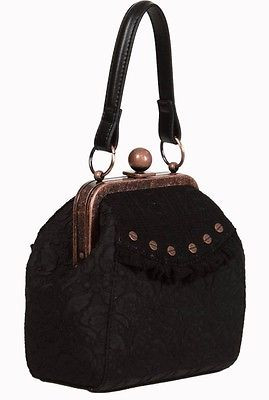Lost Queen Free Hearts Black Punk Goth Scene Emo Bag Small Purse ...