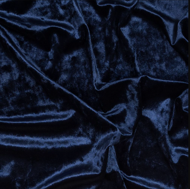 Navy Crushed Stretch Velvet | G Street Fabrics