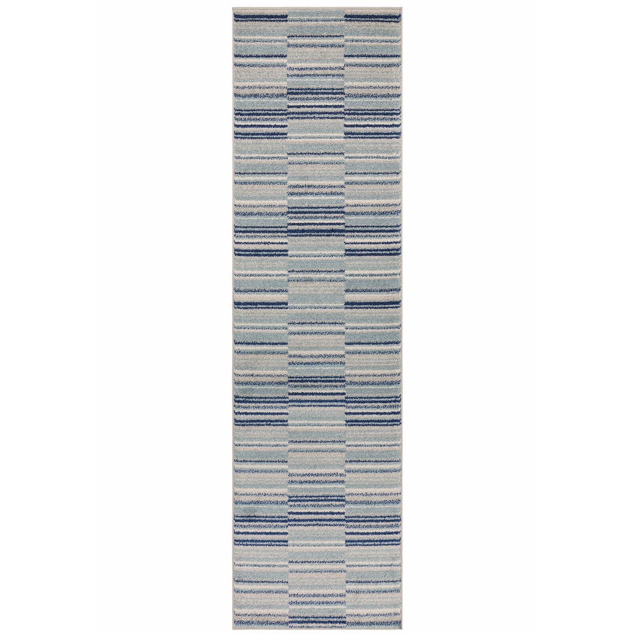 Muse MU05 Blue Stripe Runner 66 x 240cm | The Home Library