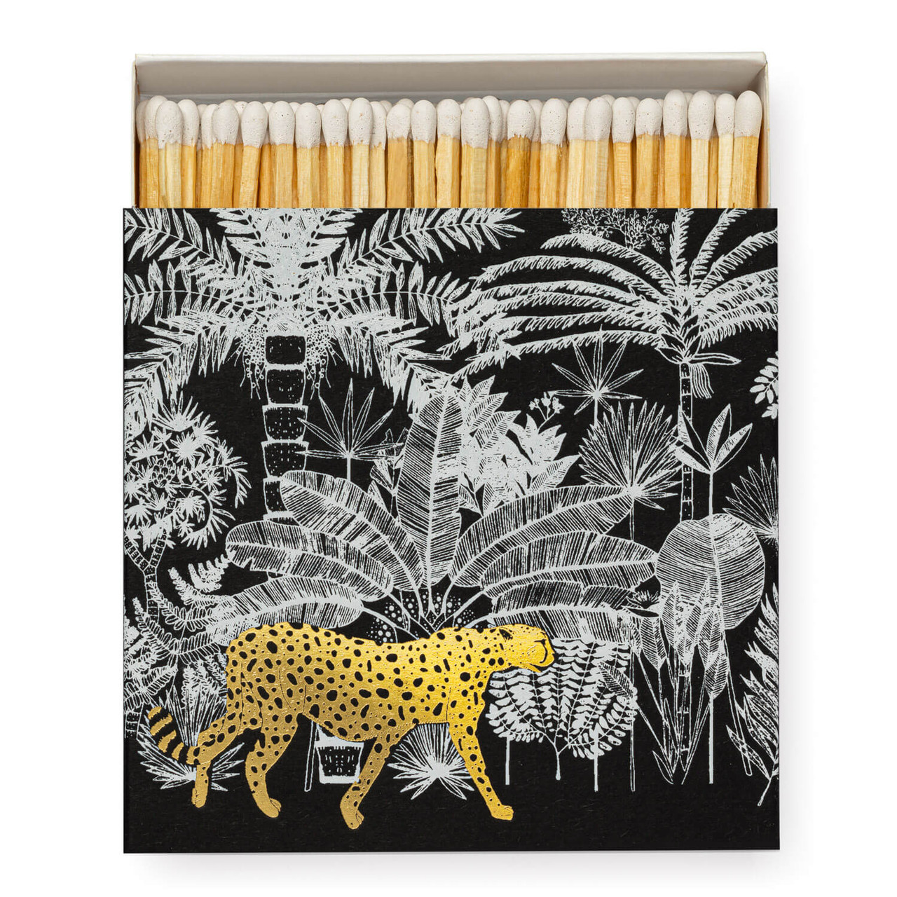 Cheetah in Jungle Black Matchbox | The Home Library, Wilmslow & Weybridge