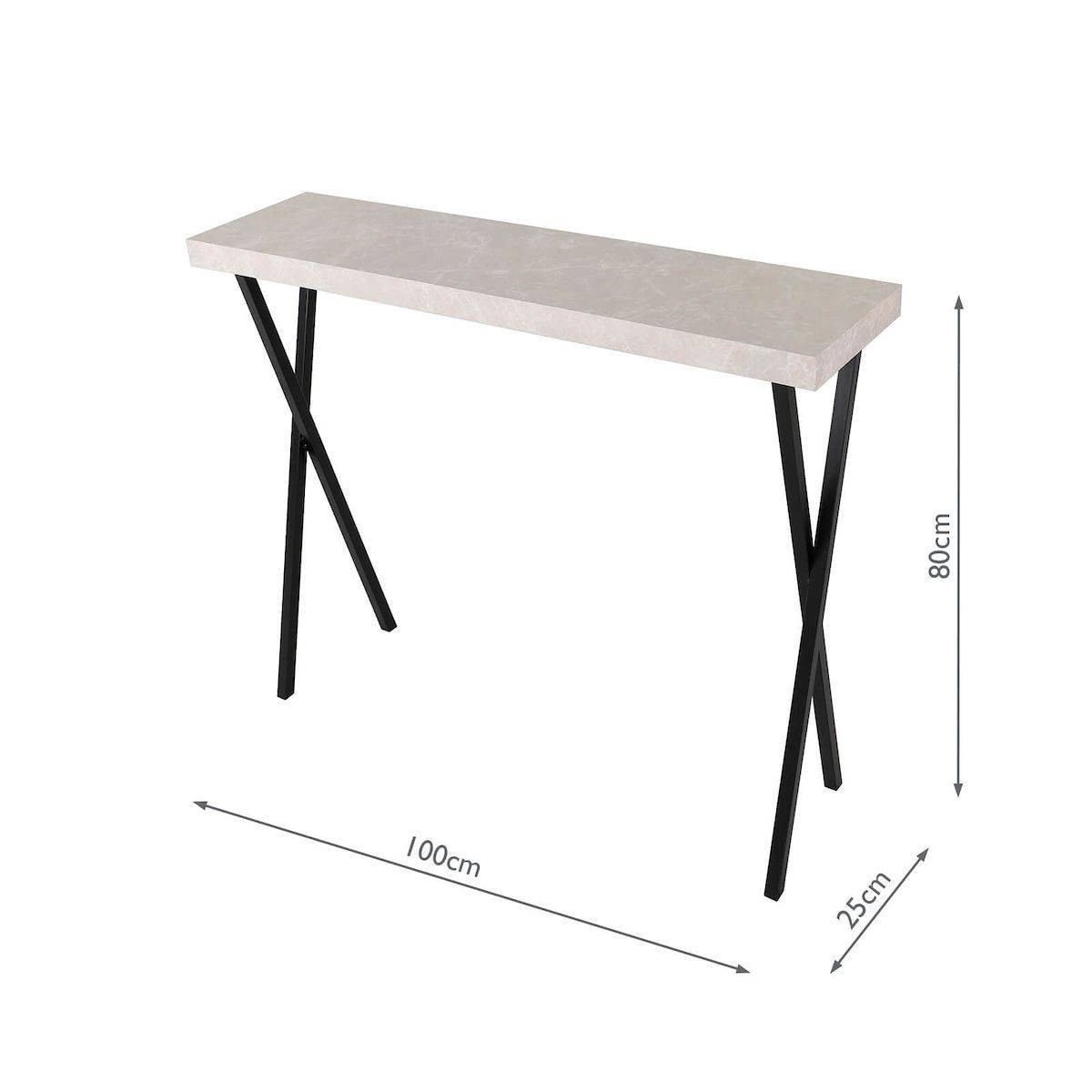 Data Console Table Light Grey Marble Effect by dar Lighting | The Home ...