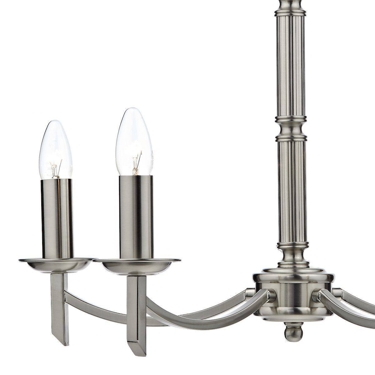 Ambassador 5 Light Dual Mount Pendant Satin Chrome by dar Lighting ...