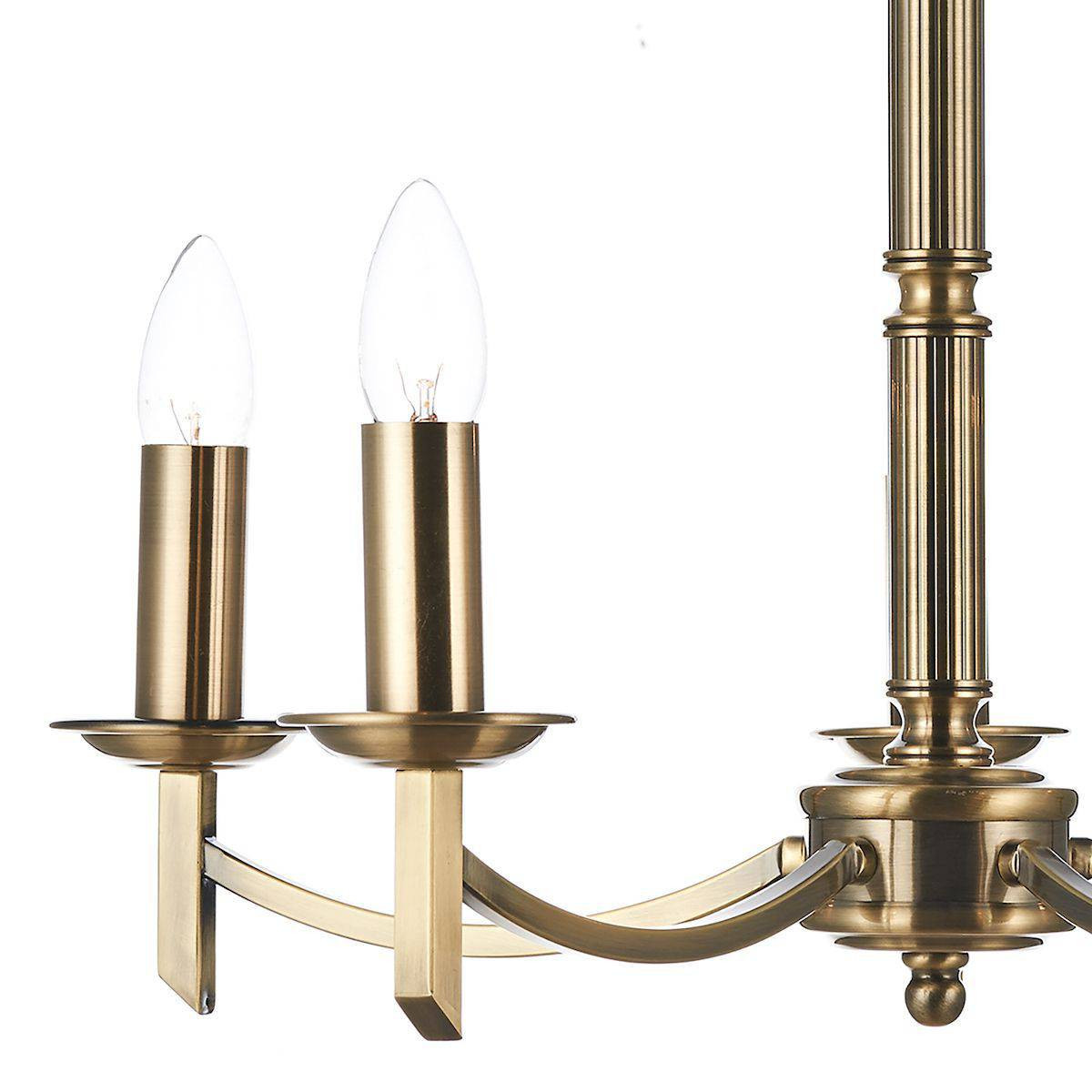 Ambassador 5 Light Dual Mount Pendant Antique Brass by dar Lighting ...
