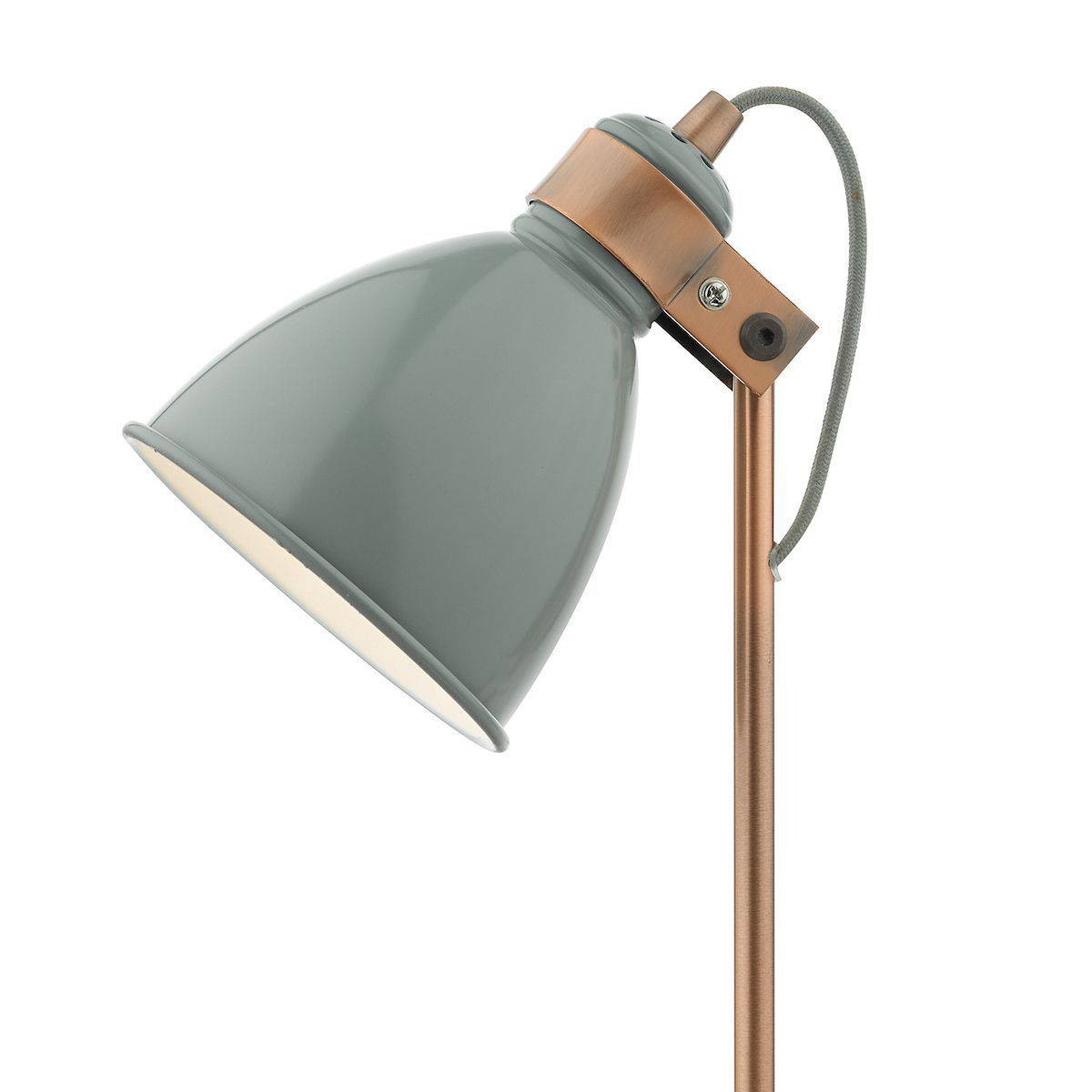 Frederick Task Lamp Grey & Copper by dar Lighting | The Home Library ...
