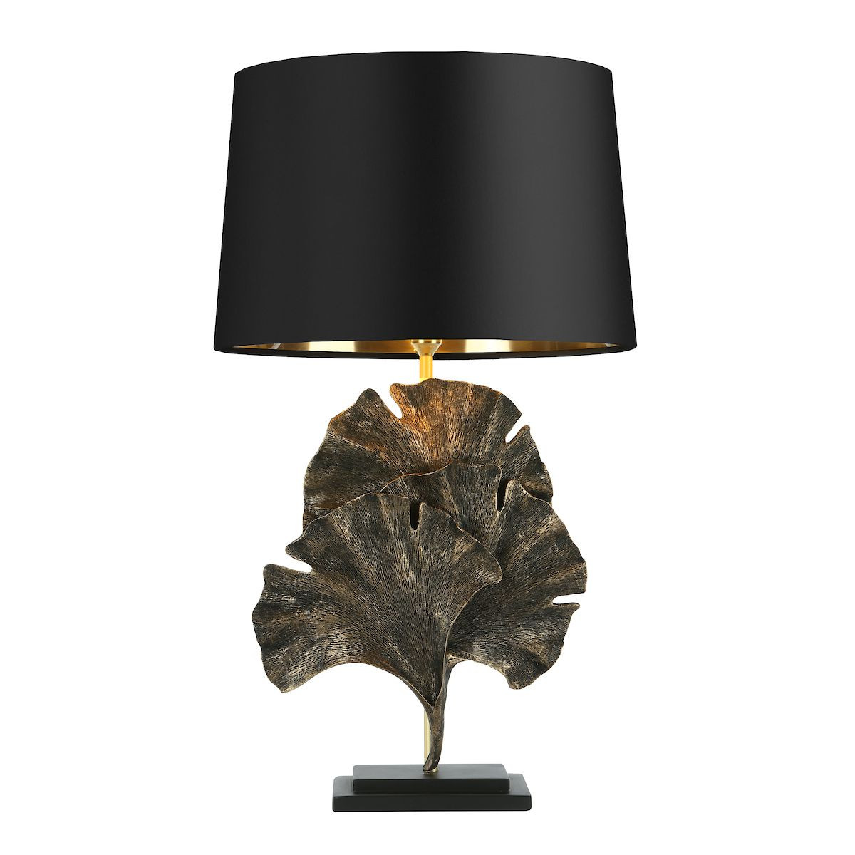Gingko table lamp in black / gold, base only by David Hunt Lighting ...
