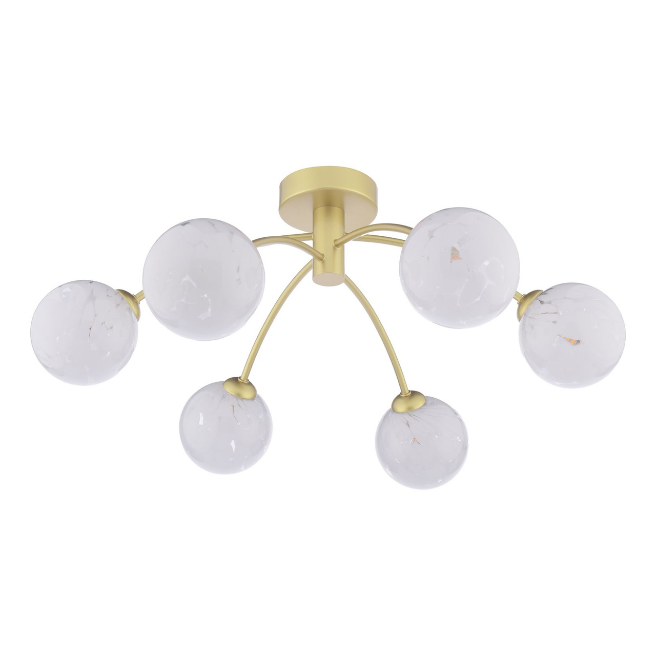 Izzy 6 Light Semi-Flush Polished Gold & Confetti Glass | The Home ...
