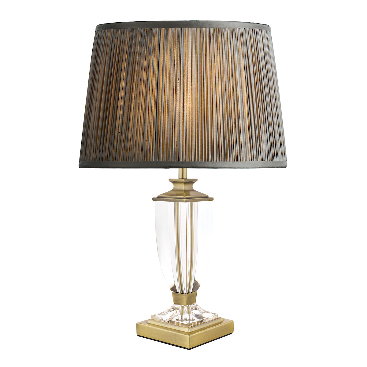 Carson Antique Brass & Crystal Table Lamp Base Large | The Home Library ...