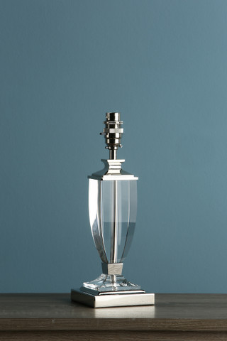 Carson Polished Nickel & Crystal Table Lamp Base Small | The Home ...