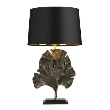 Gingko table lamp in black / gold, base only by David Hunt Lighting ...