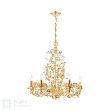 Audley End 6 Light Pendant Gold Leaf by English Heritage | The Home ...