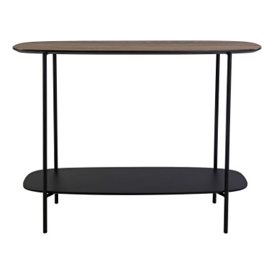 Etoile Console Table Mocha Veneer and Matt Black | The Home Library ...