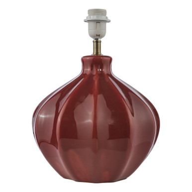 Amrita Ceramic Table Lamp Red and Antique Brass Base Only | The Home ...