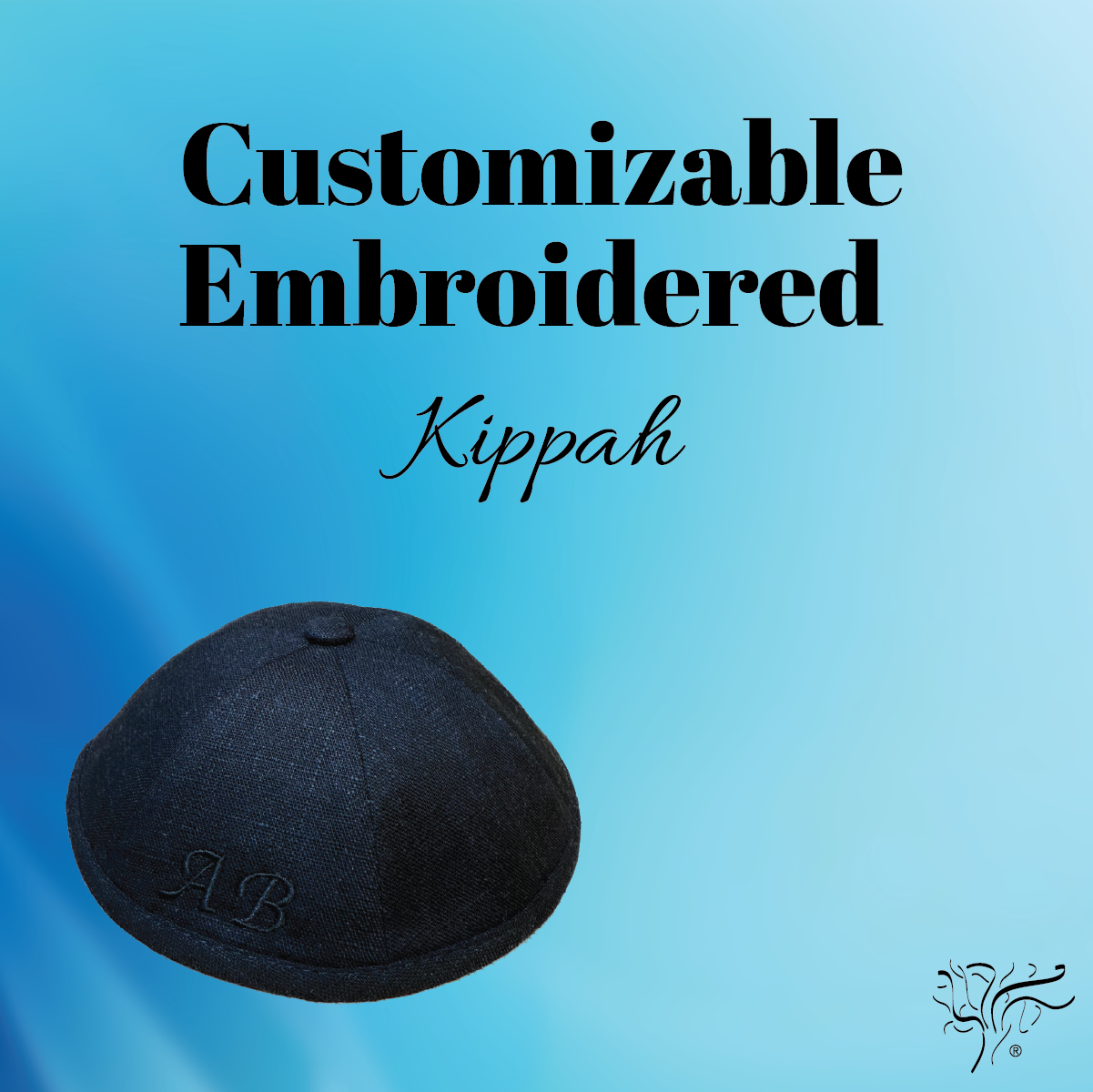 Customizable Embroidered Kippah - Simchat Torah Beit Midrash®