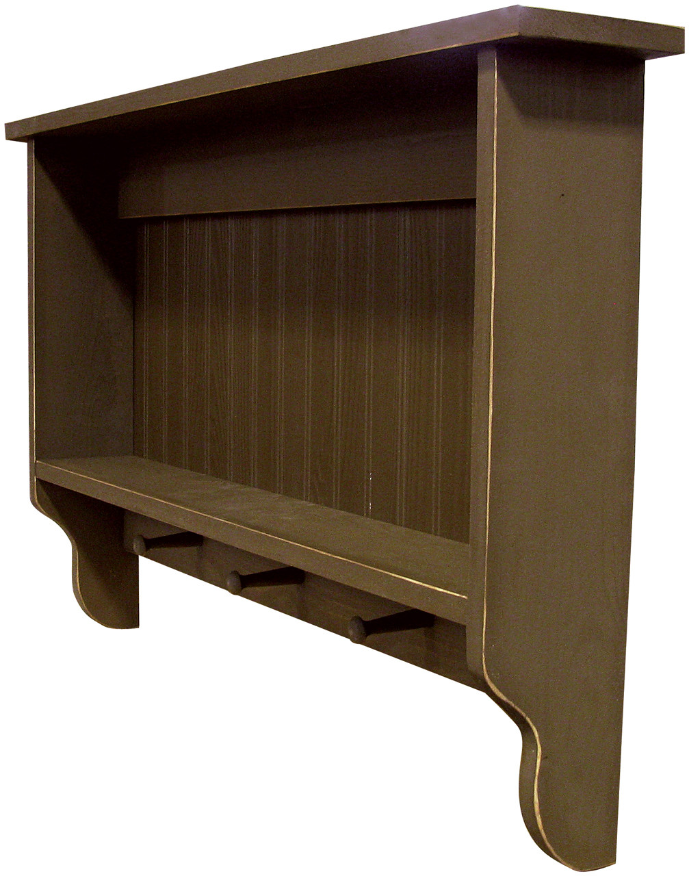 3' Fold Down Door Shelf with 4 hooks or pegs
