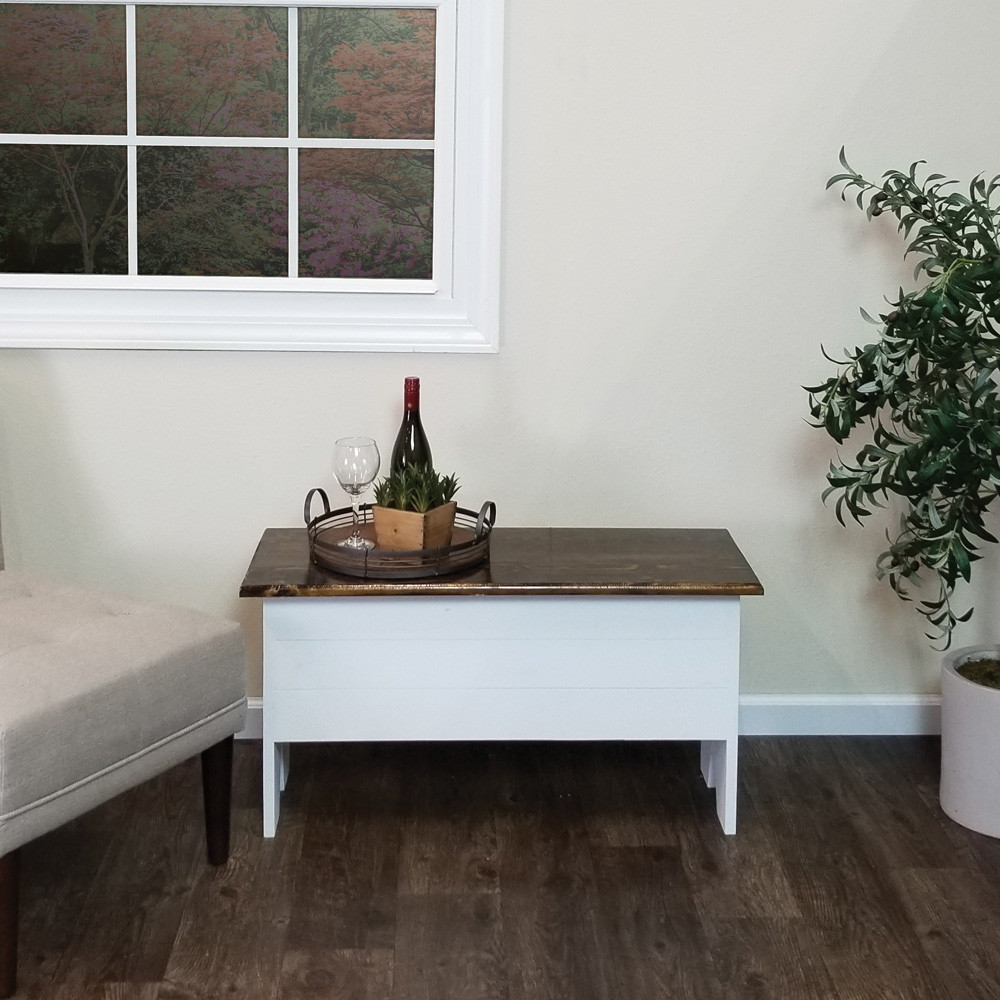 Wooden Storage Benches | Wood Benches with Storage | Sawdust City LLC