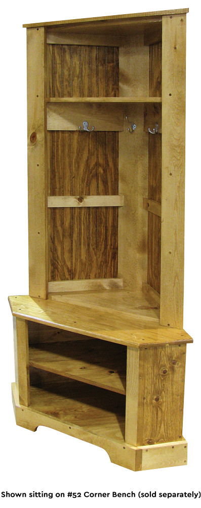 Corner Locker 50" tall | Wooden Corner Cabinet wih Shelves and Doors ...