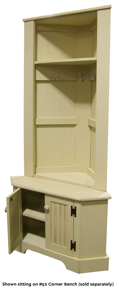 Corner Locker 50" tall | Wooden Corner Cabinet wih Shelves and Doors ...