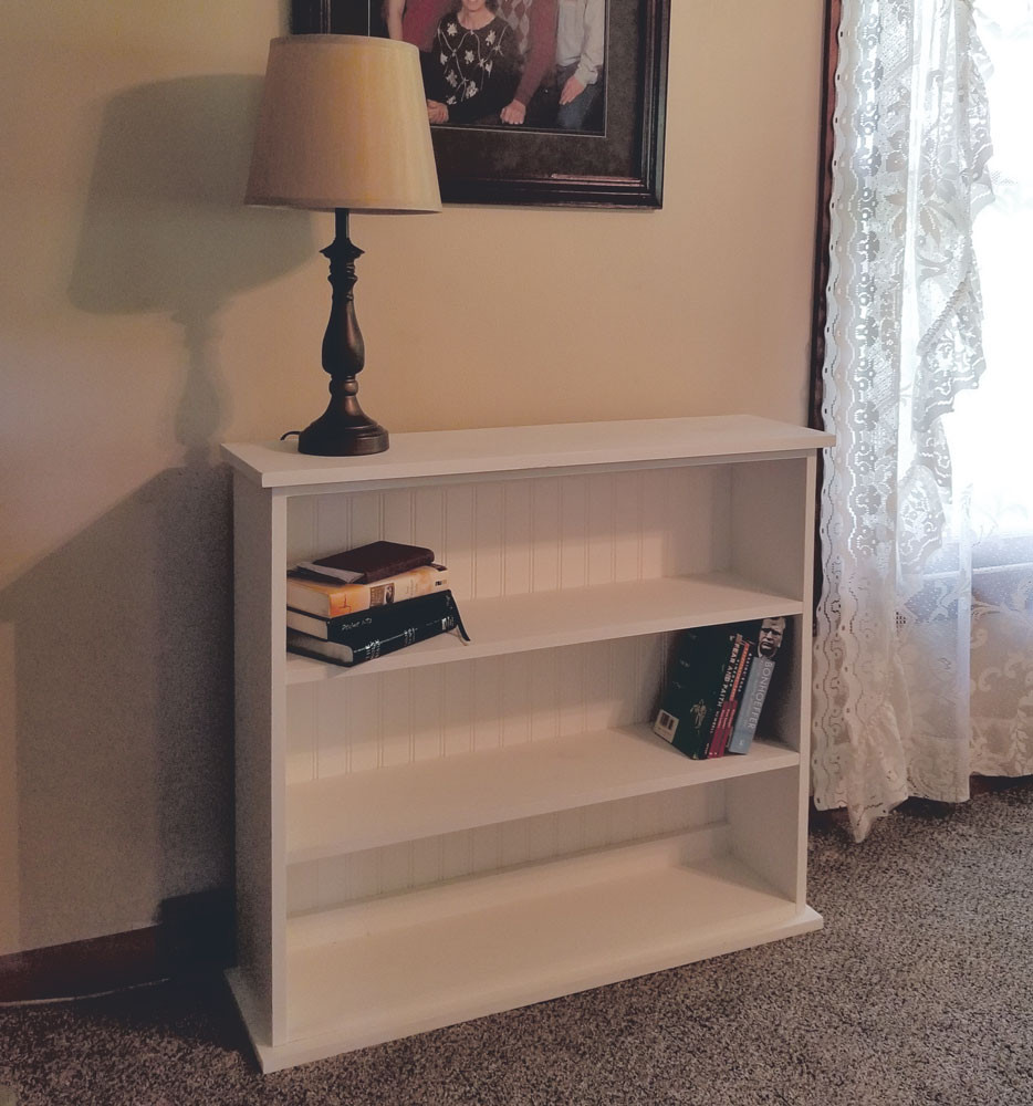 Small Hallway Bookcase |Wooden 3-Shelf Hall Bookcase | Sawdust City LLC