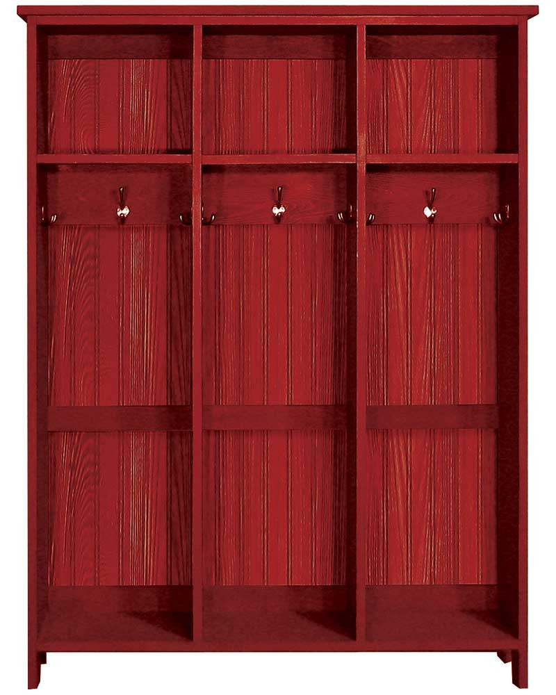Wood Home Locker - 3 Units | Wooden Storage Unit with Shelves and Hooks ...