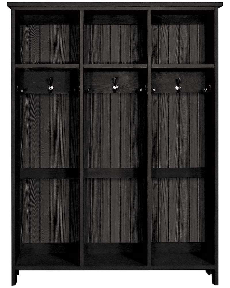 Wood Home Locker - 3 Units | Wooden Storage Unit with Shelves and Hooks ...