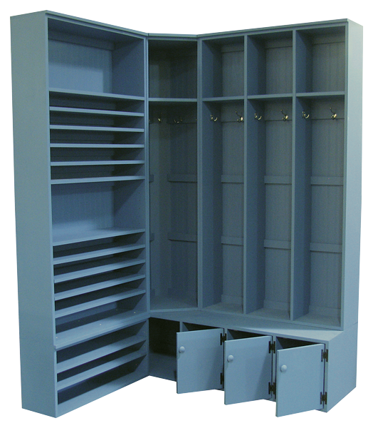 CUSTOM - Corner Storage Unit with Vent - Sawdust City LLC